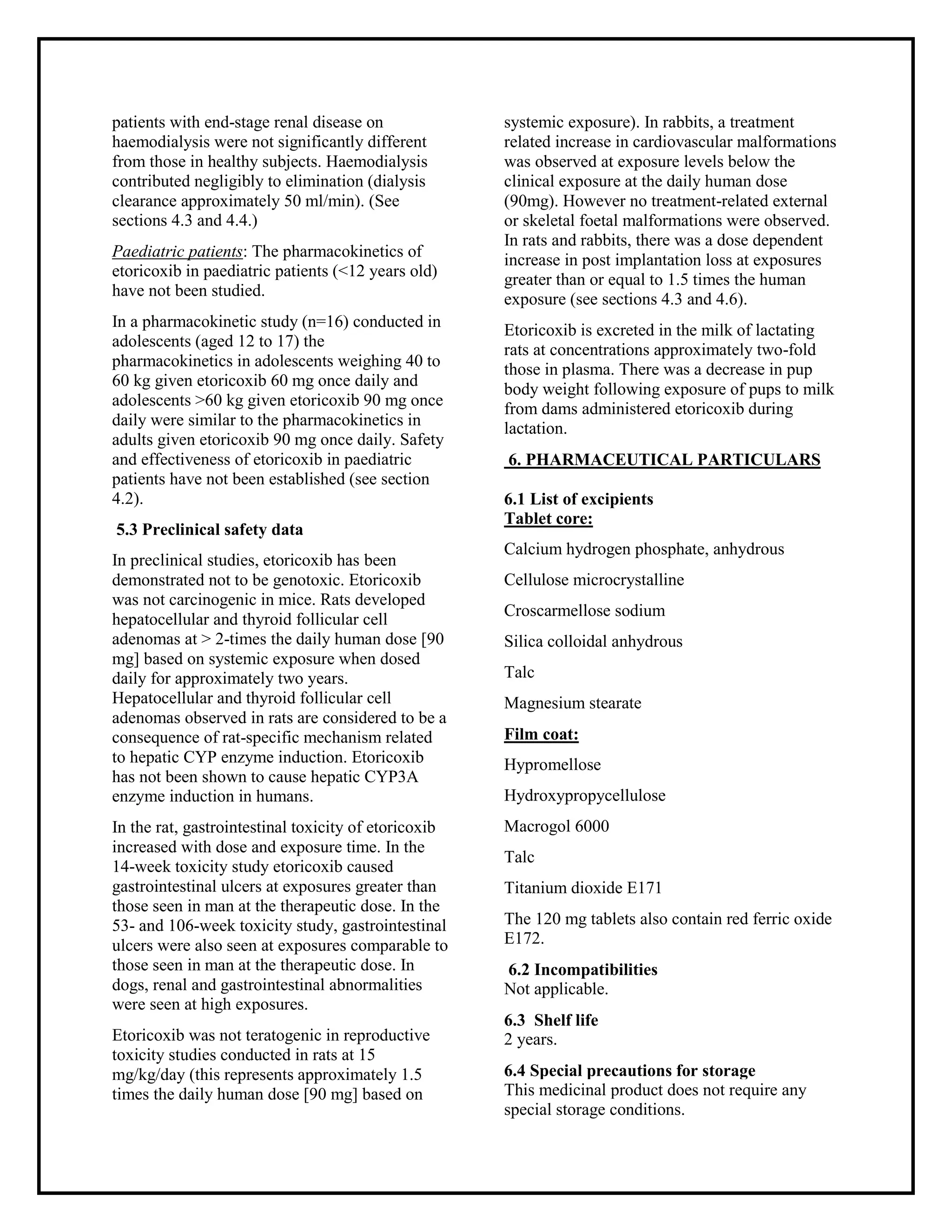 Etoricoxib 120 mg film coated tablets smpc- taj pharmaceuticals | PDF