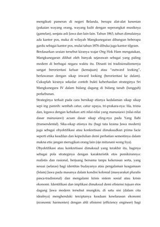 ETOS DAGANG ORANG JAWA PENGALAMAN RAJA MANGKUNEGARA IV | DOC