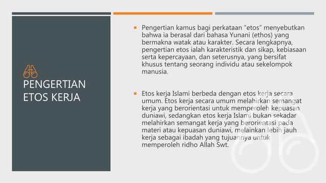 Kelompok 5 "Etos kerja" | PPT | Free Download