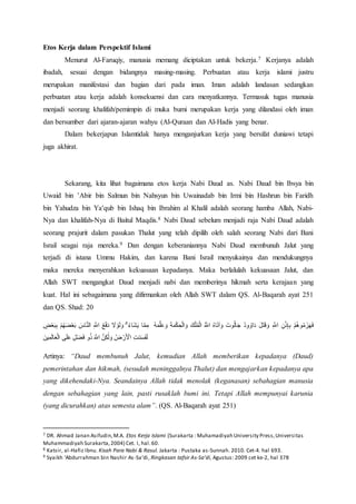 Etos kerja nabi daud | PDF