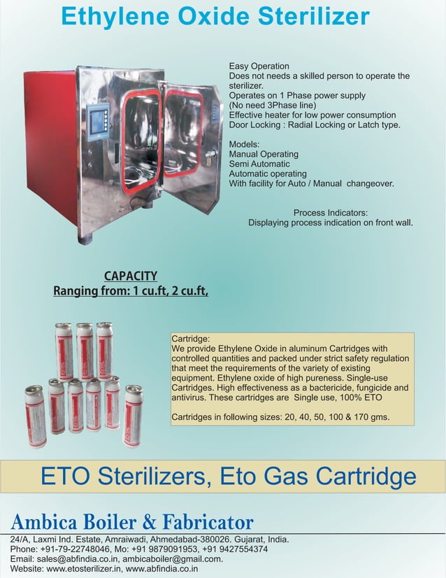 Eto sterilizer, Hospital EO Gas Sterilizer | PDF
