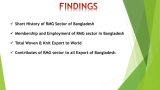 RMG Sector in Bangladesh | PPTX