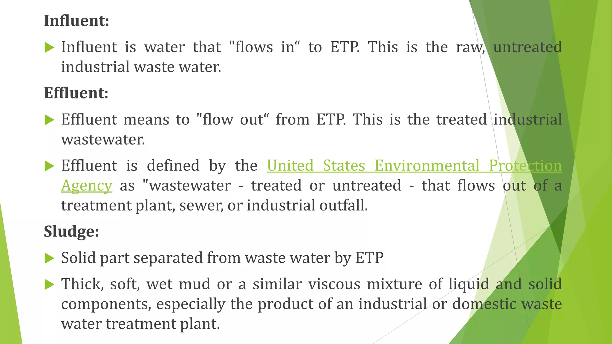 Effluent Treatment Plant (ETP) | PPTX