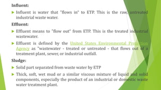Effluent Treatment Plant (ETP) | PPTX