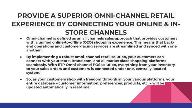 ETP OMNI-CHANNEL POS SOFTWARE | PPTX
