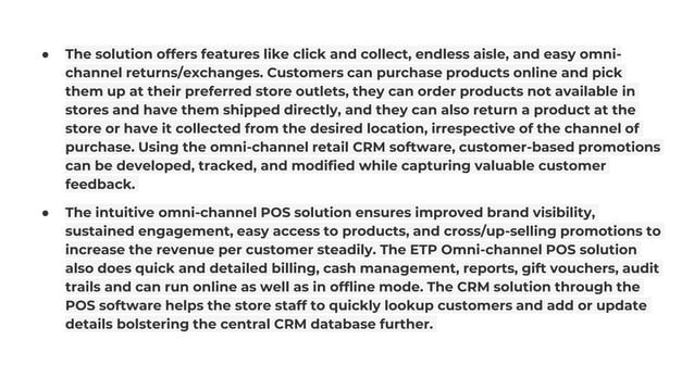 ETP OMNI-CHANNEL POS SOFTWARE | PPTX