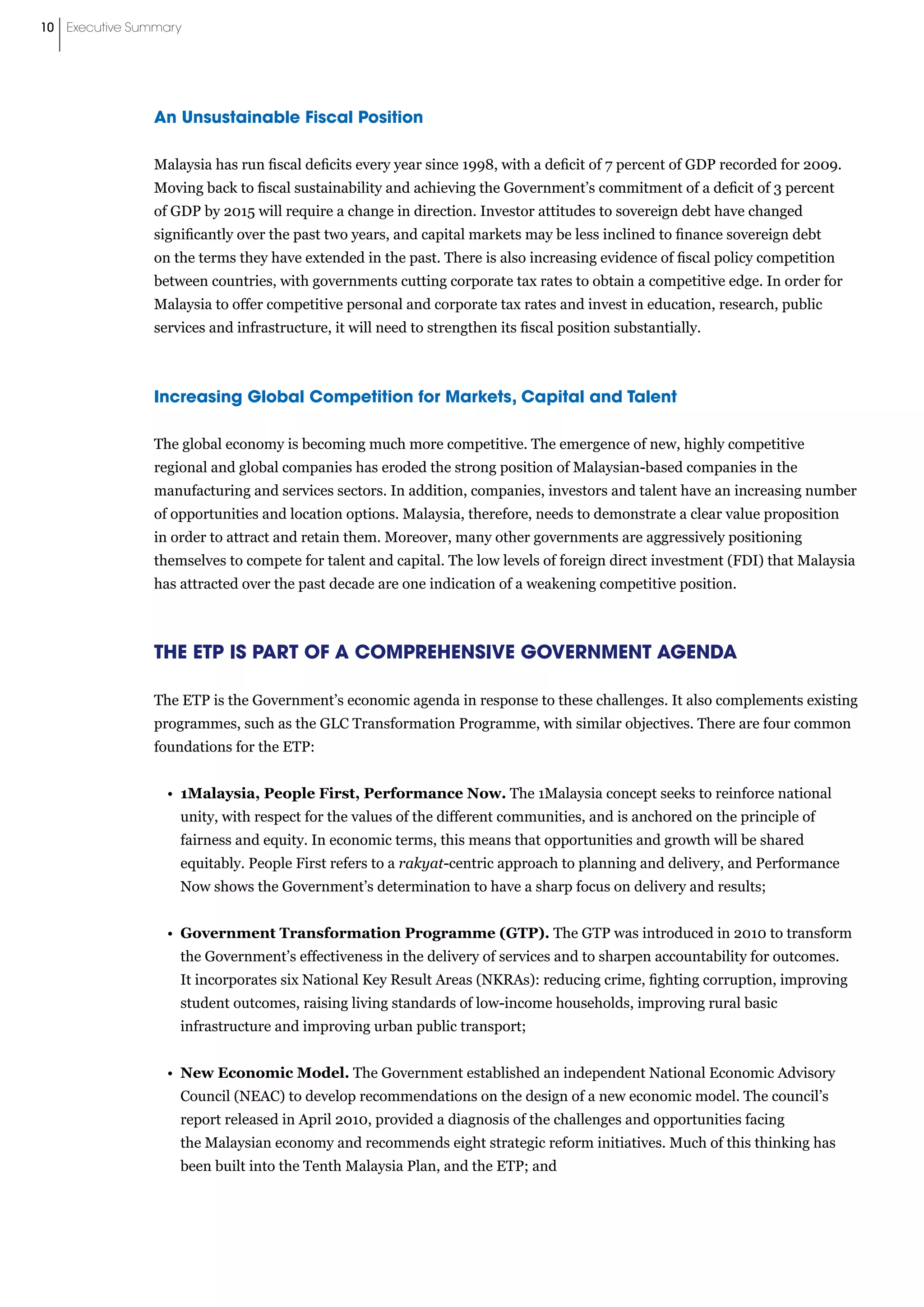 Economic Transformation Plan Executive Summary_booklet | PDF