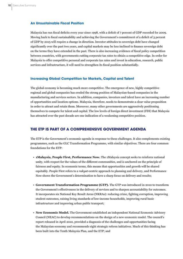 Economic Transformation Plan Executive Summary_booklet | PDF