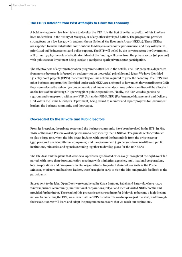 Economic Transformation Plan Executive Summary_booklet | PDF