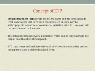 Introduction of Effluent Treatment Plant | PPTX