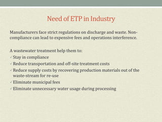 Introduction of Effluent Treatment Plant | PPTX