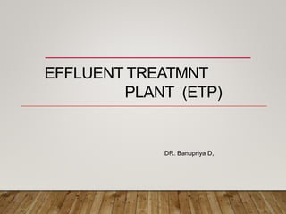 Etp intro | PPTX | Environmental Services Industry | Industries