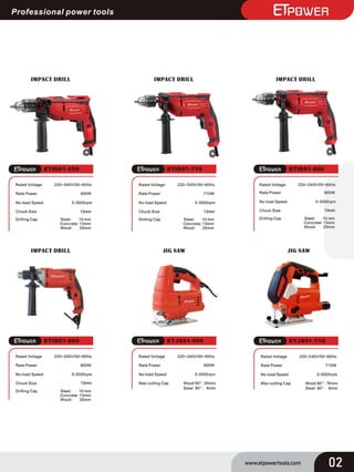 ETPower tools catalog | PDF