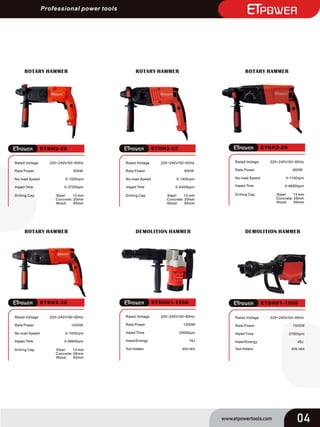 ETPower tools catalog | PDF
