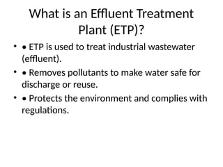 ETP_Process_Presentation in industry section | PPTX