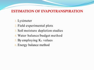 COMPARISON OF DIFFERENT METHODS OF ESTIMATING POTENTIAL ...