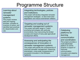 The Nile Basin Development Challenge: A component of the CGIAR Challenge Program on Water and ...