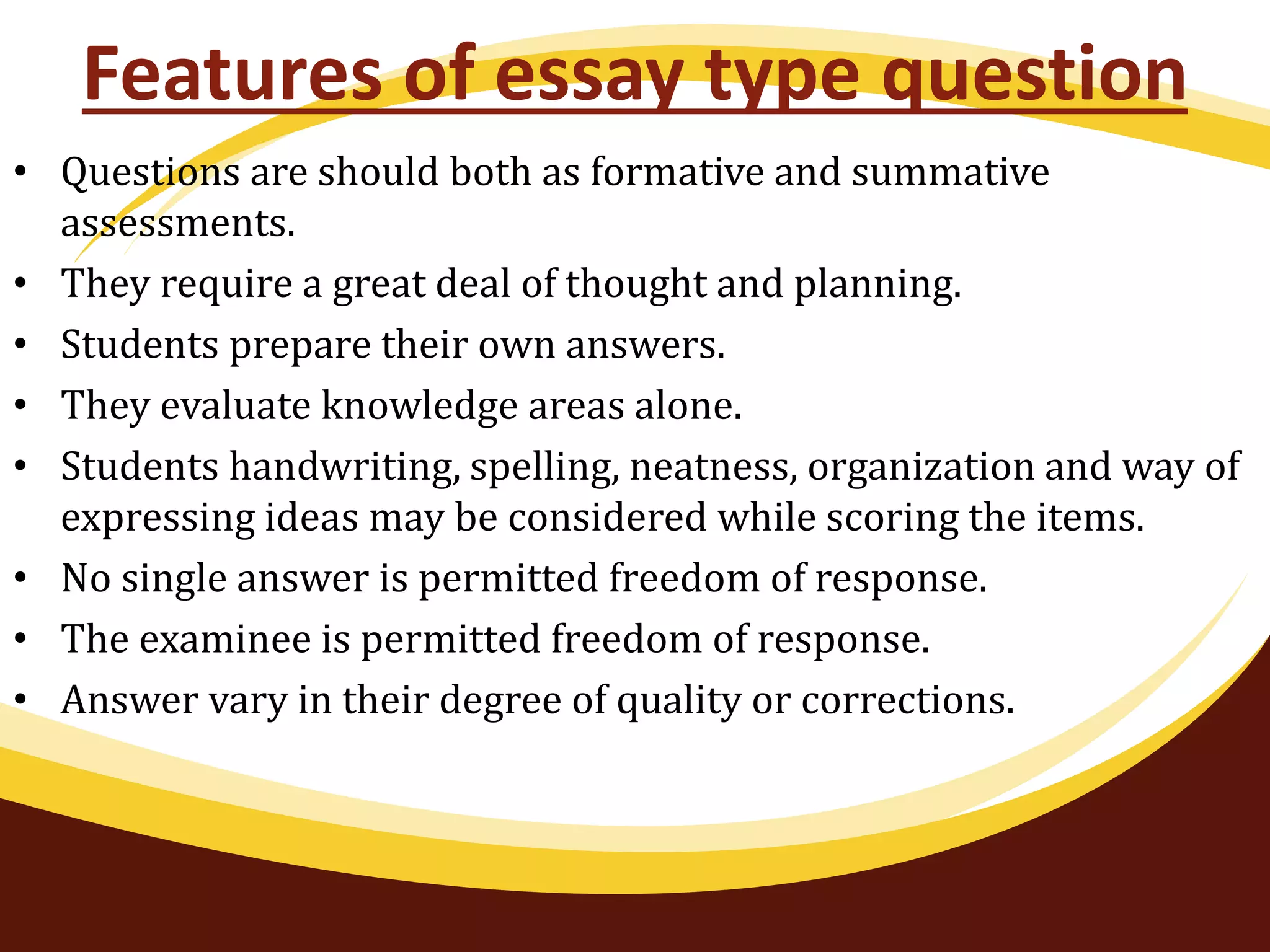 essat type question | PPTX
