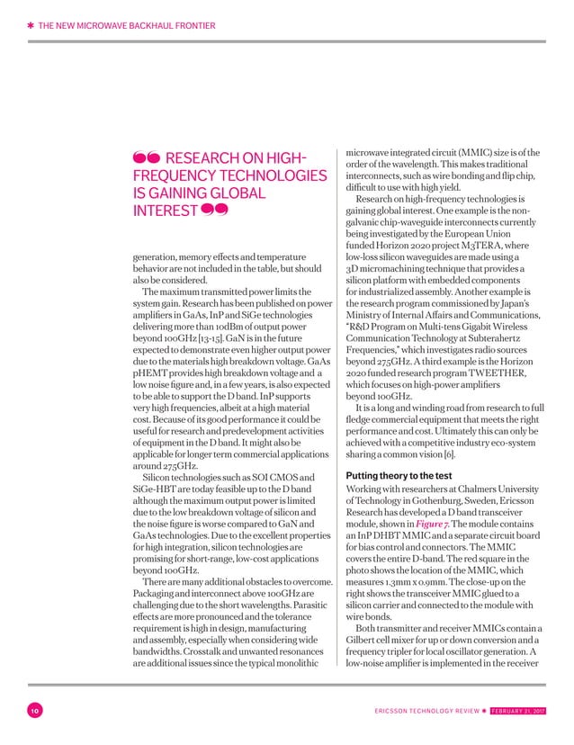 Ericsson Technology Review: Microwave backhaul evolution – reaching ...