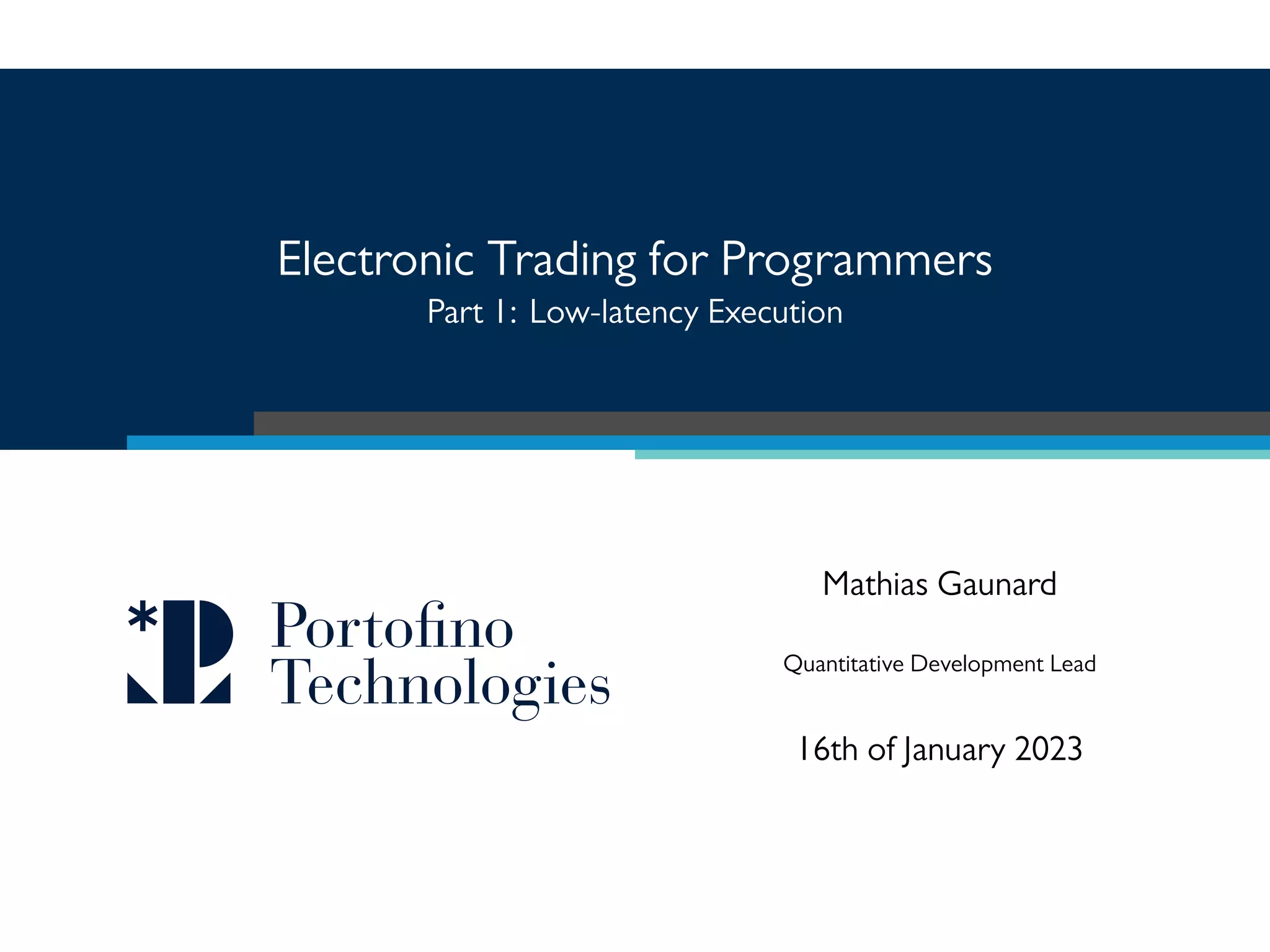 Electronic Trading for Programmers | PDF