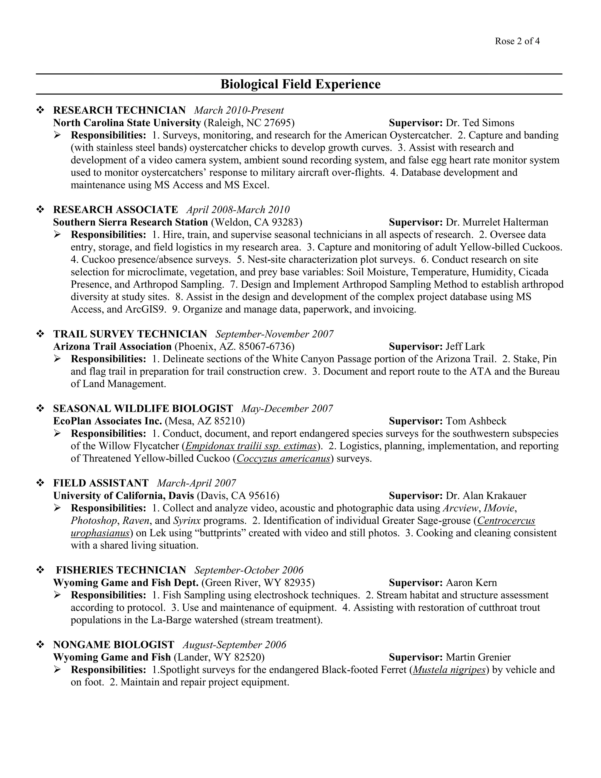 Eli Rose Resume | PDF