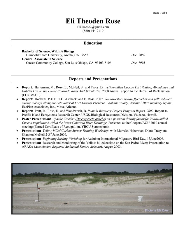 Eli Rose Resume | PDF