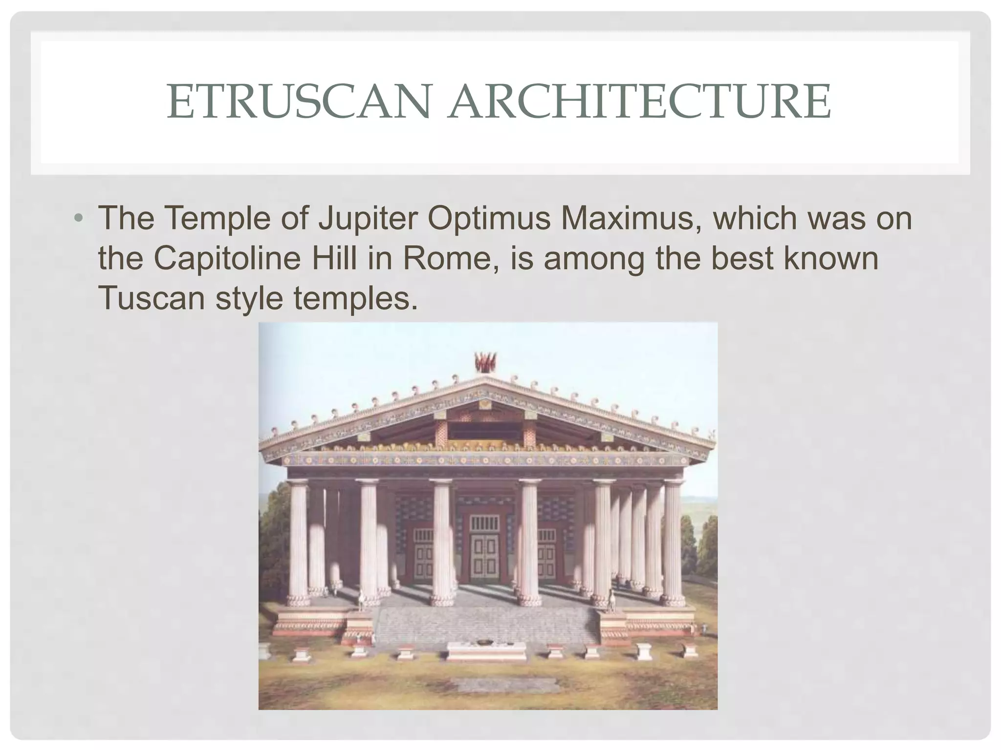 HISTORY: Etruscan Architecture 1.0 | PPT