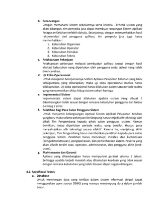 Kerangka Acuan Kerja (KAK) Sistem Aplikasi Pelaporan Keluhan | PDF