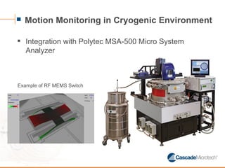 Wafer-Level RF MEMS Devices Characterization in Cryogenic Environment | PPT