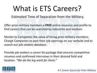 ETS Careers | PPTX | Career Advice | Careers