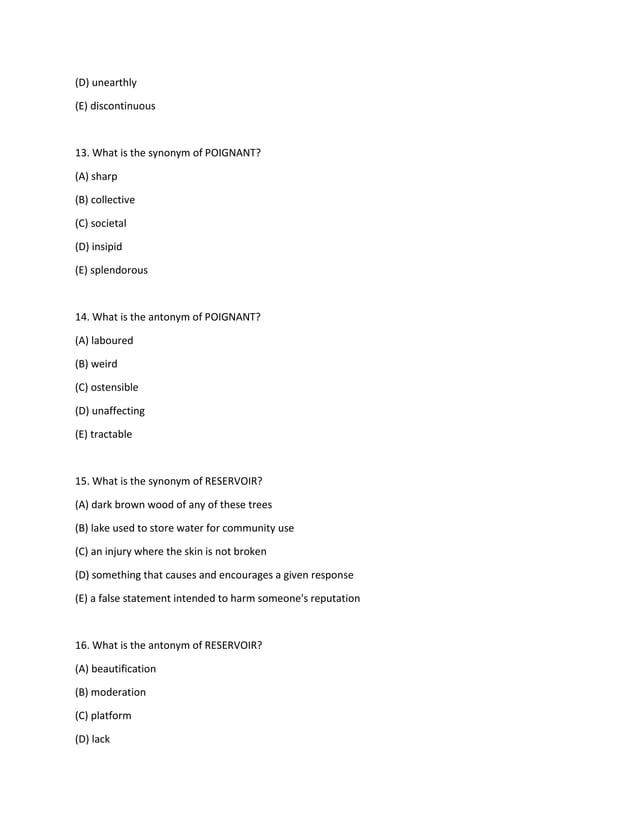 Ets Gre Vocabulary | PDF