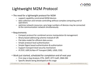 ETSI M2M Workshop - OMA Strategy for Internet of Things | PPT