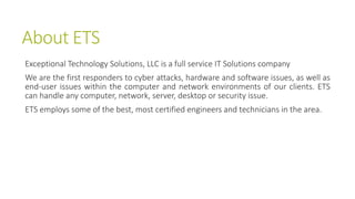 ETS Services Outline | PPTX