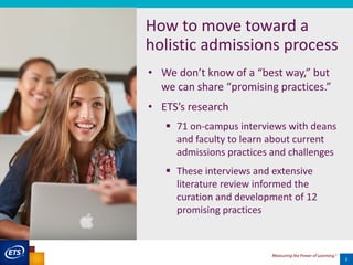 Holistic Admissions: Why it Matters | PDF | Undergraduate Education ...
