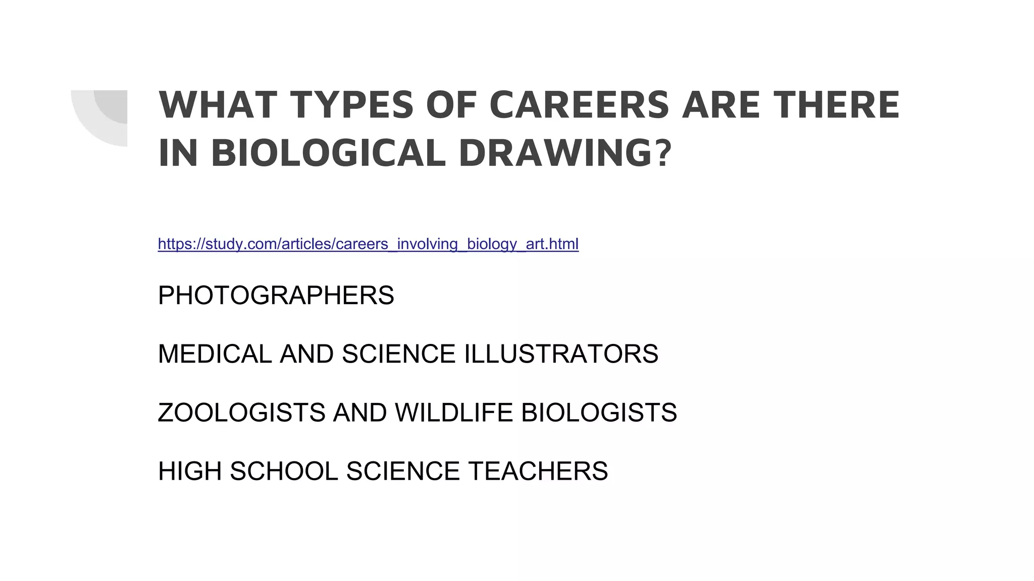 Bio drawing intro & careers | PPT