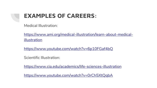 Bio drawing intro & careers | PPT