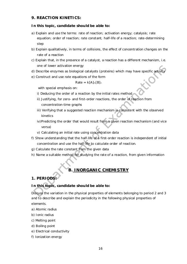 UHS Entrance Test MCAT Syllabus 2014