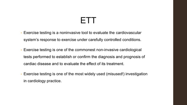 Exercise tolerance test | PPTX