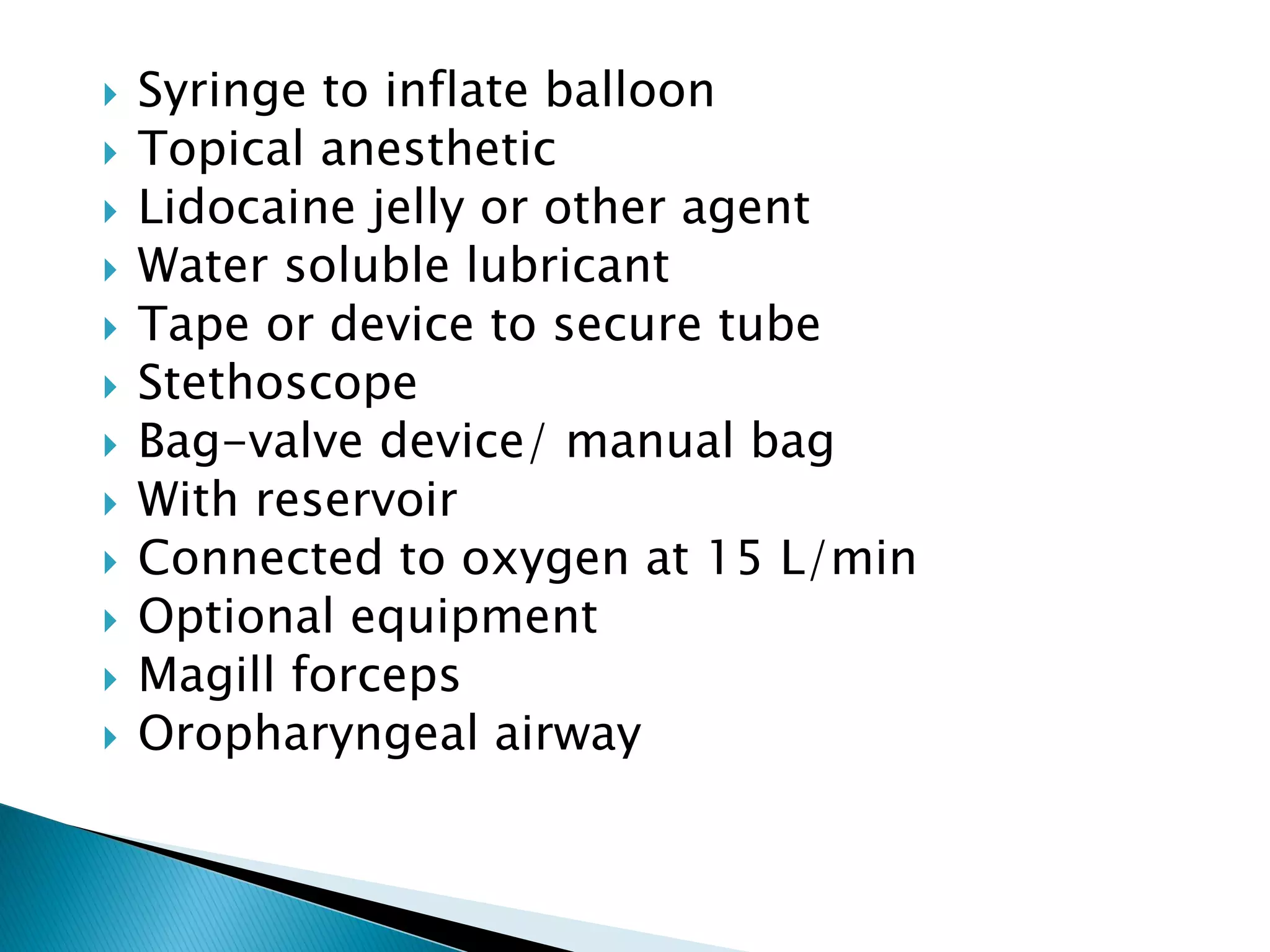 ENDOTRACHEAL TUBE INTUBATION II Parts II Details II Clinical Discussion ...