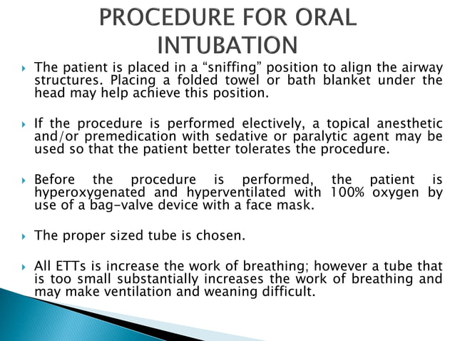 ENDOTRACHEAL TUBE INTUBATION II Parts II Details II Clinical Discussion ...