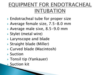 Endotracheal Intubation Equipment