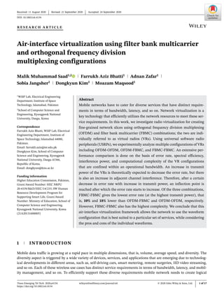 Air Interface Virtualization using FBMC and OFDM Configurations | PDF | Computer Networking ...