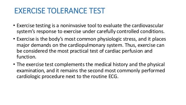 Exercise Tolerance Test
