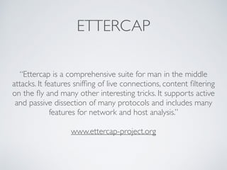 MITM Attacks with Ettercap : TTU CyberEagles Club | PDF