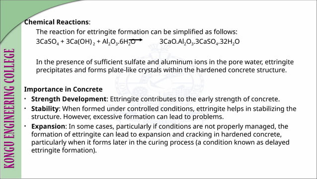 Ettringite Formation and its impact on concrete .pptx
