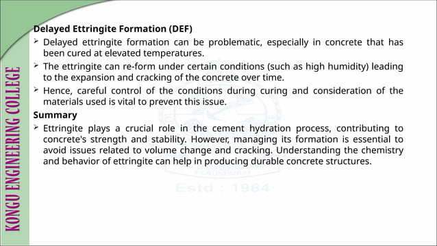 Ettringite Formation and its impact on concrete .pptx