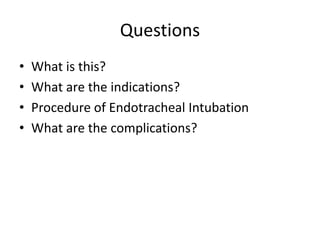 Endotracheal Tube and Laryngeal Mask Airway | PPTX