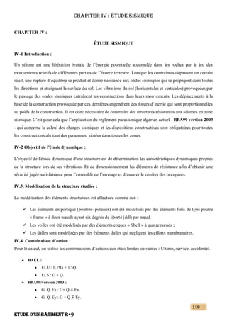 Etude sismique d'un Bâtiment R+9 contreventé par des voiles | PDF
