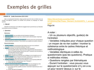 Entretiens semi-directifs | PPT