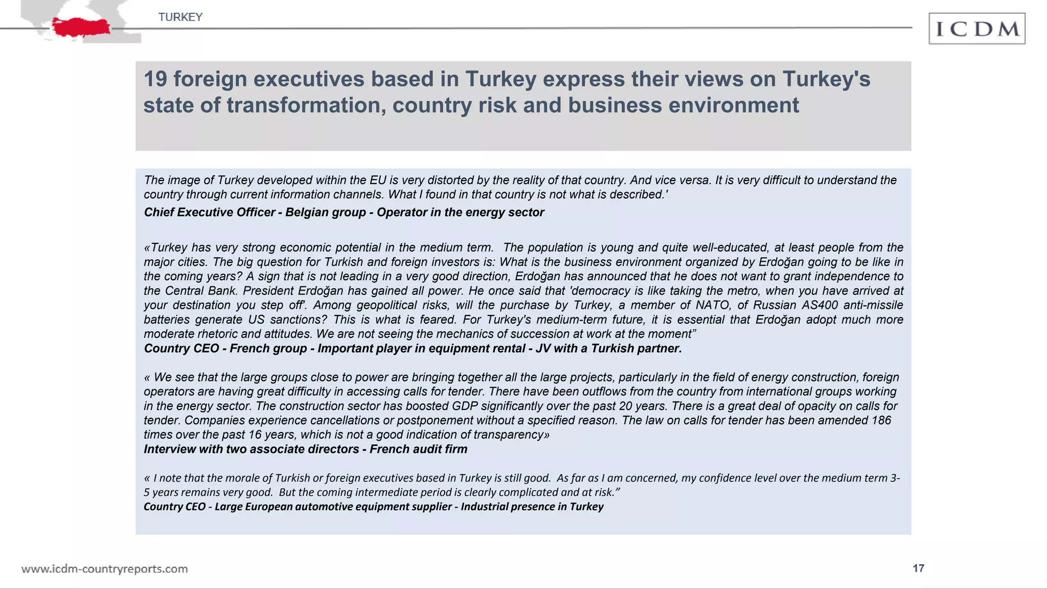 Turkey - Country Risk Report | PPTX